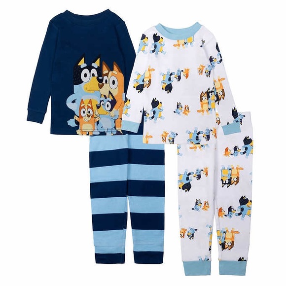 Bluey | Pajamas | Bluey Kids 0 Cotton 4 Piece Pajama Set | Poshmark